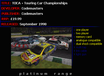 TOCA - Touring Car Championship